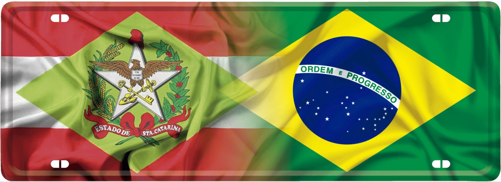 Bandeira do Brasil Santa Catarina Flam